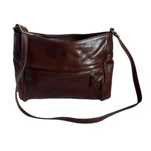 SAS | Bags | Sas Genuine Leather Shoulder Bag Purse Brown Handsewn ...